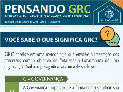 Você sabe o que significa GRC? - Santa Casa da Bahia